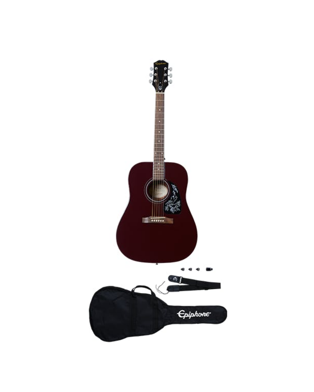 Acoustic Guitar Epiphone Starting Player Pack Wine Red – House of Piano